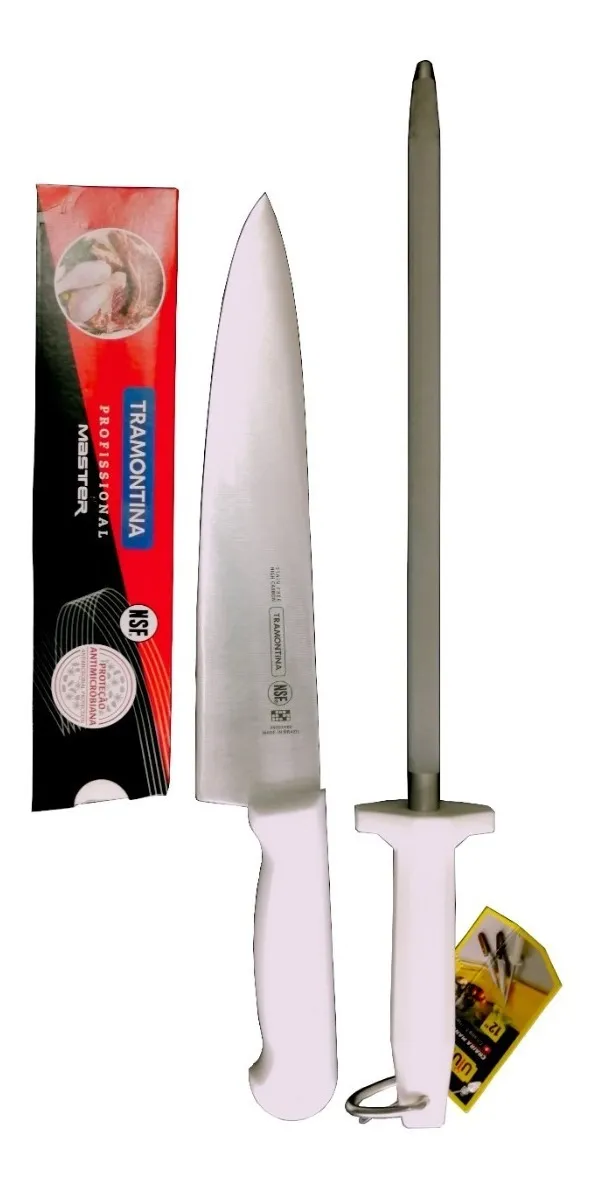 CUCHILLO Y CHAIRA TIPO TRAMONTINA BR - TIENDA Oi