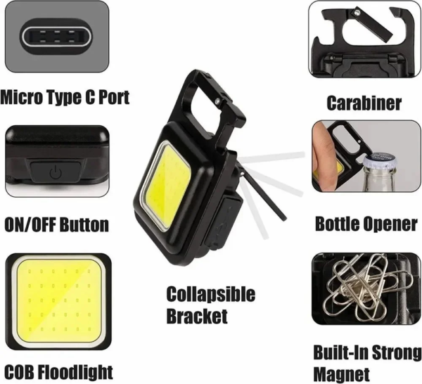 LINTERNA reflector mini llavero cob keychain light – TIENDA Oi