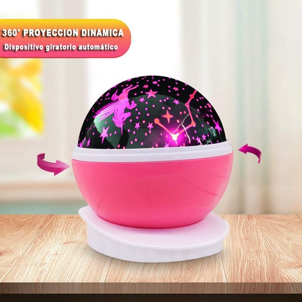 LAMPARA ESTRELLAS Usb proyector pegazo giratorio colores - TIENDA Oi