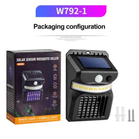 LAMPARA SOLAR Matazancudos sensor exterior w792 mosquito killer - TIENDA Oi