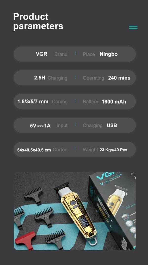 MAQUINA hair trimmer vgr v-931 profesional – TIENDA Oi